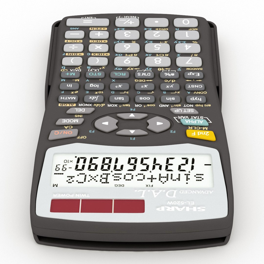 3d Calculator Sharp El-520w Black