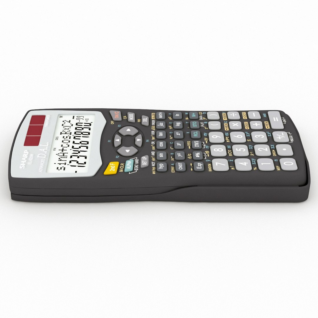 3d Calculator Sharp El-520w Black