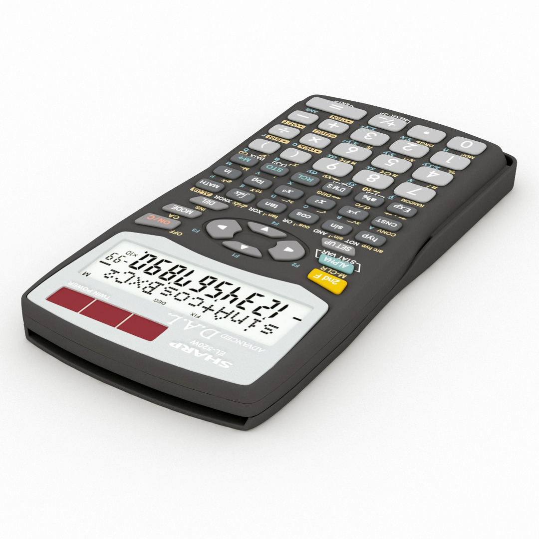 3d calculator sharp el-520w black