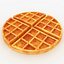 Realistic Waffle Set 3d Model