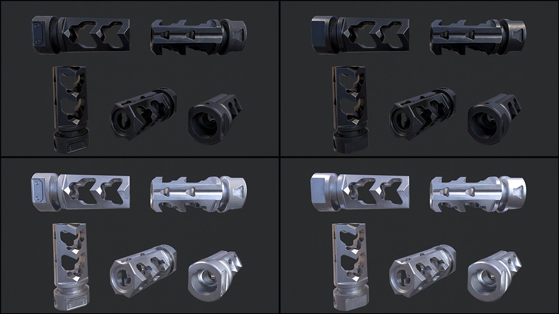 Muzzle Pack Fortis Brakes 3D Model - TurboSquid 1276592