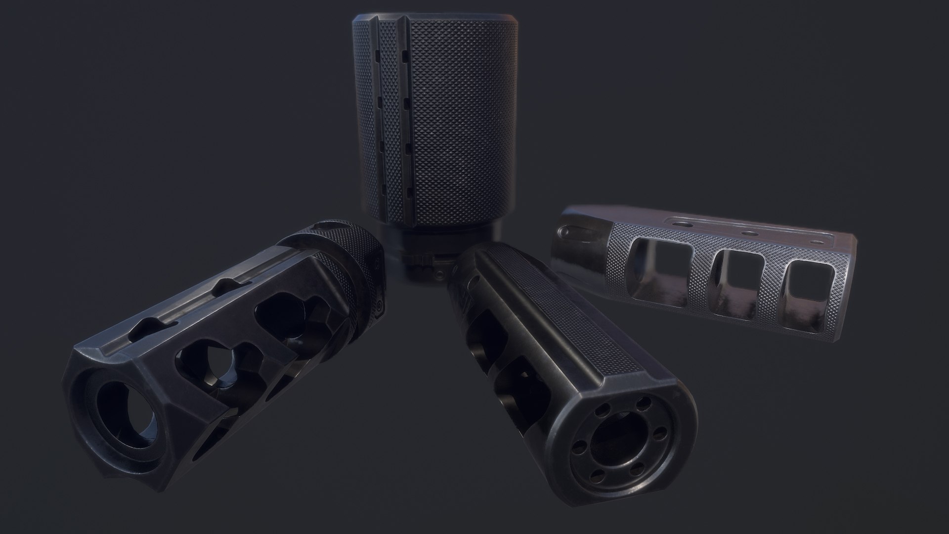 Muzzle Pack Fortis Brakes 3D Model - TurboSquid 1276592