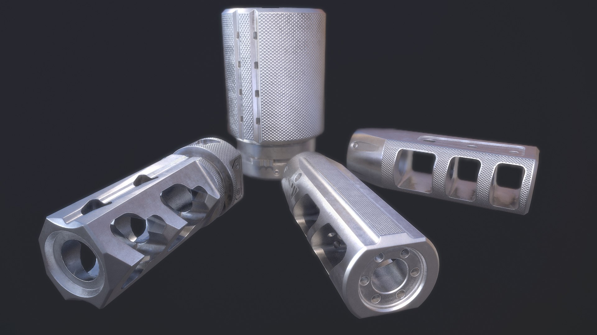Muzzle Pack Fortis Brakes 3D Model - TurboSquid 1276592