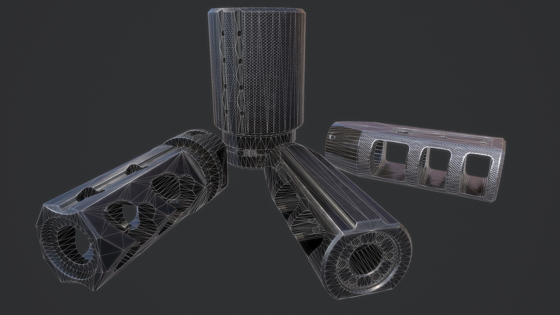 Muzzle Pack Fortis Brakes 3D Model - TurboSquid 1276592