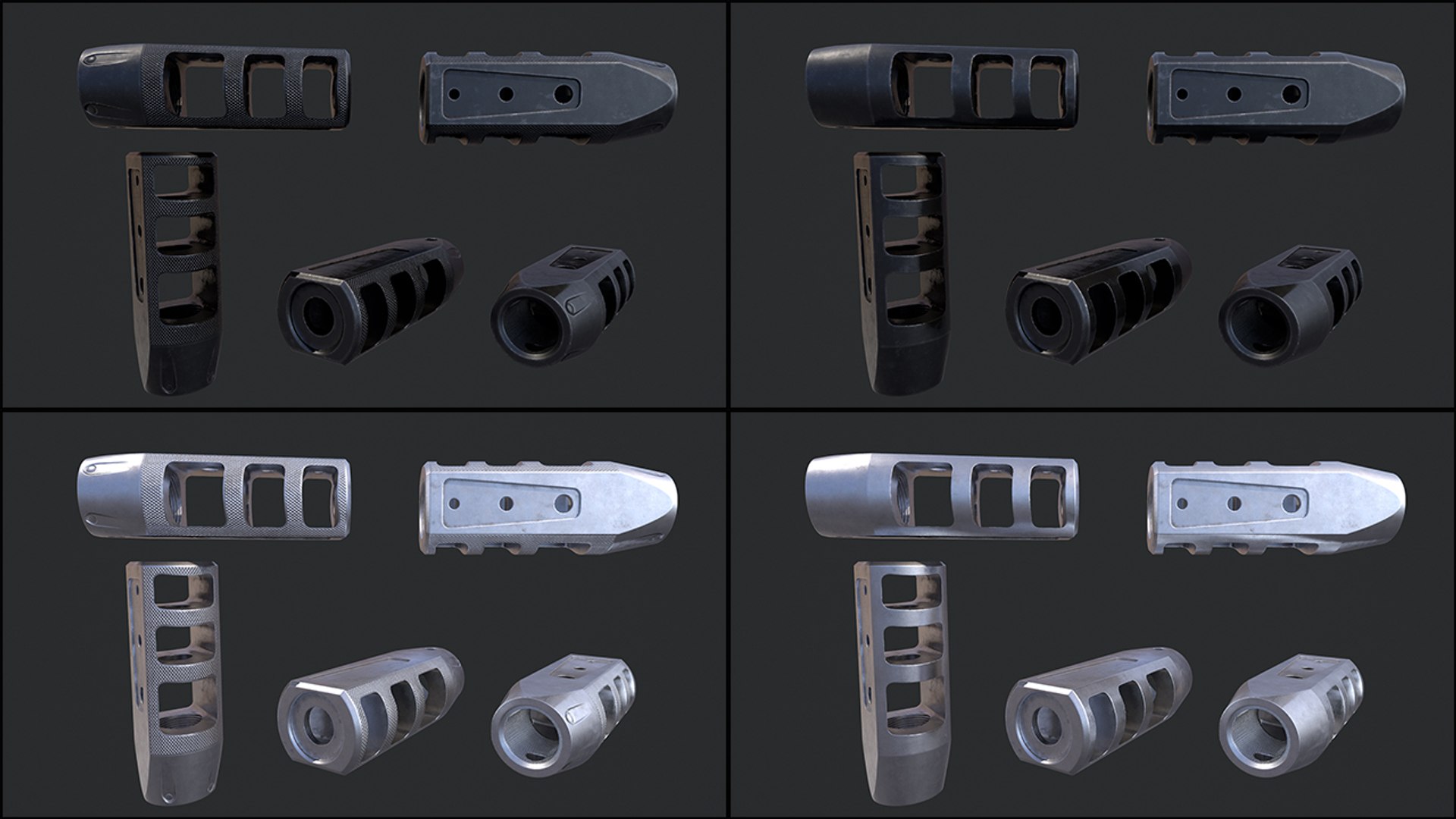 Muzzle Pack Fortis Brakes 3D Model - TurboSquid 1276592