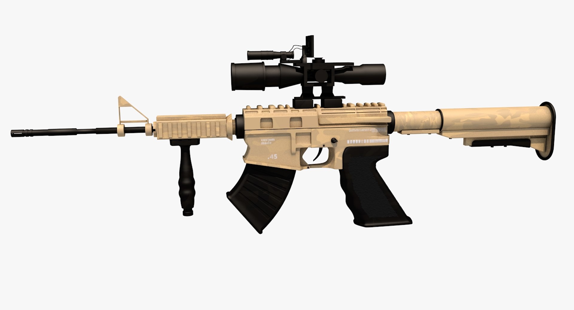 Machine gun 3D model - TurboSquid 1288226