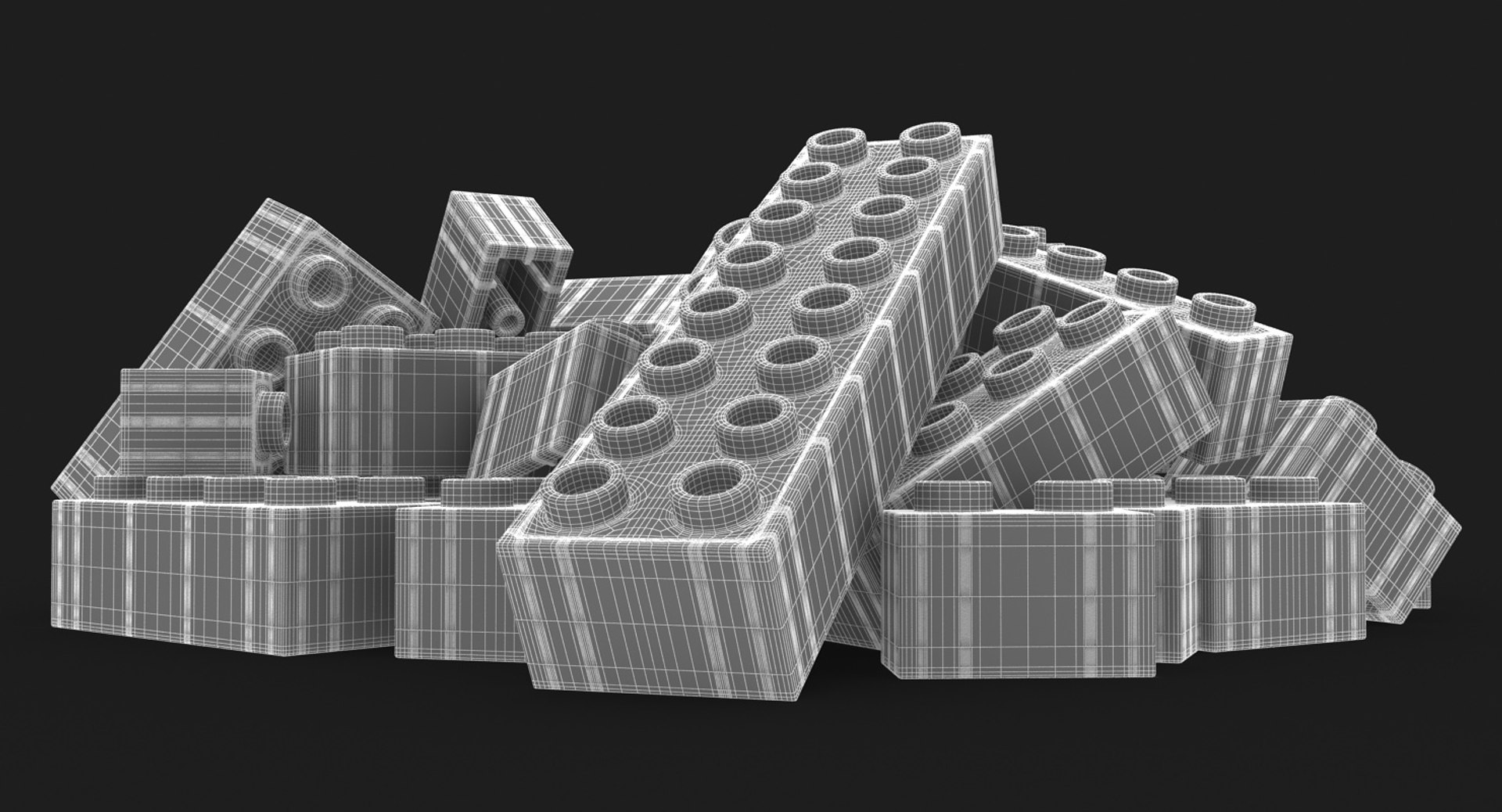 Realistic Lego Bricks 2 Fbx