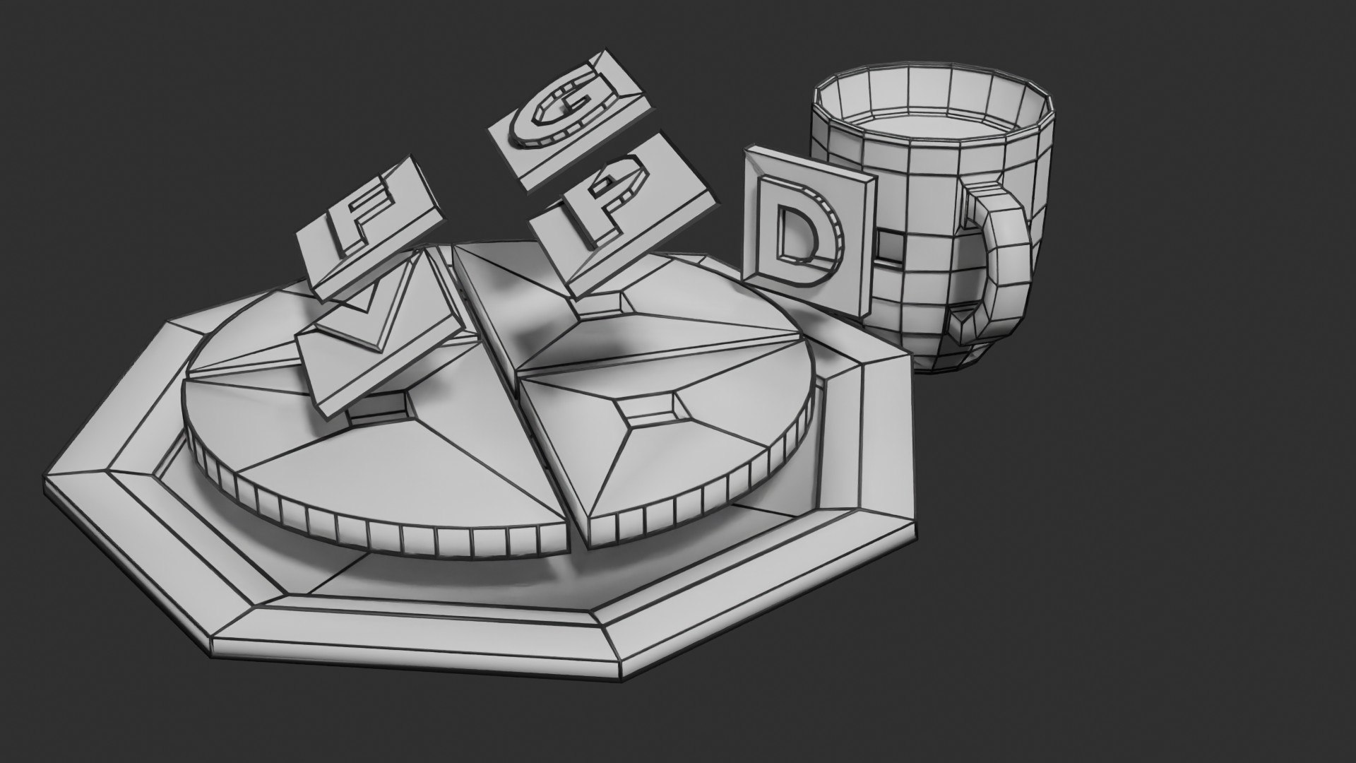 HEALTHY FOOD PLATE PROPORTION Model - TurboSquid 2122617