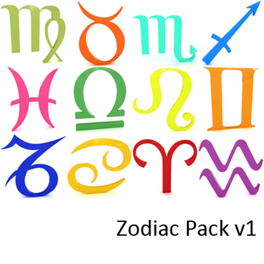 zodiac aries taurus 3d model