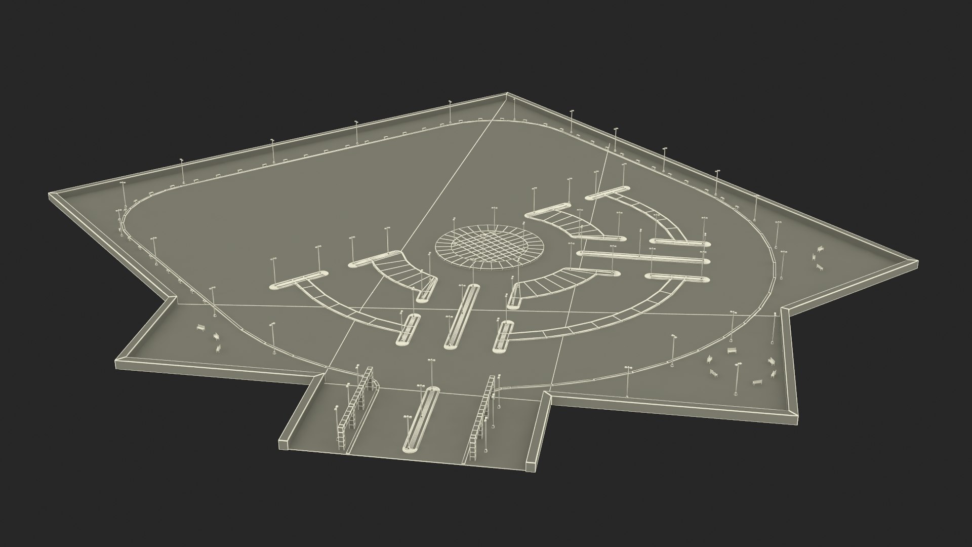 3D Modern Urban Landscape Plan - TurboSquid 2384582