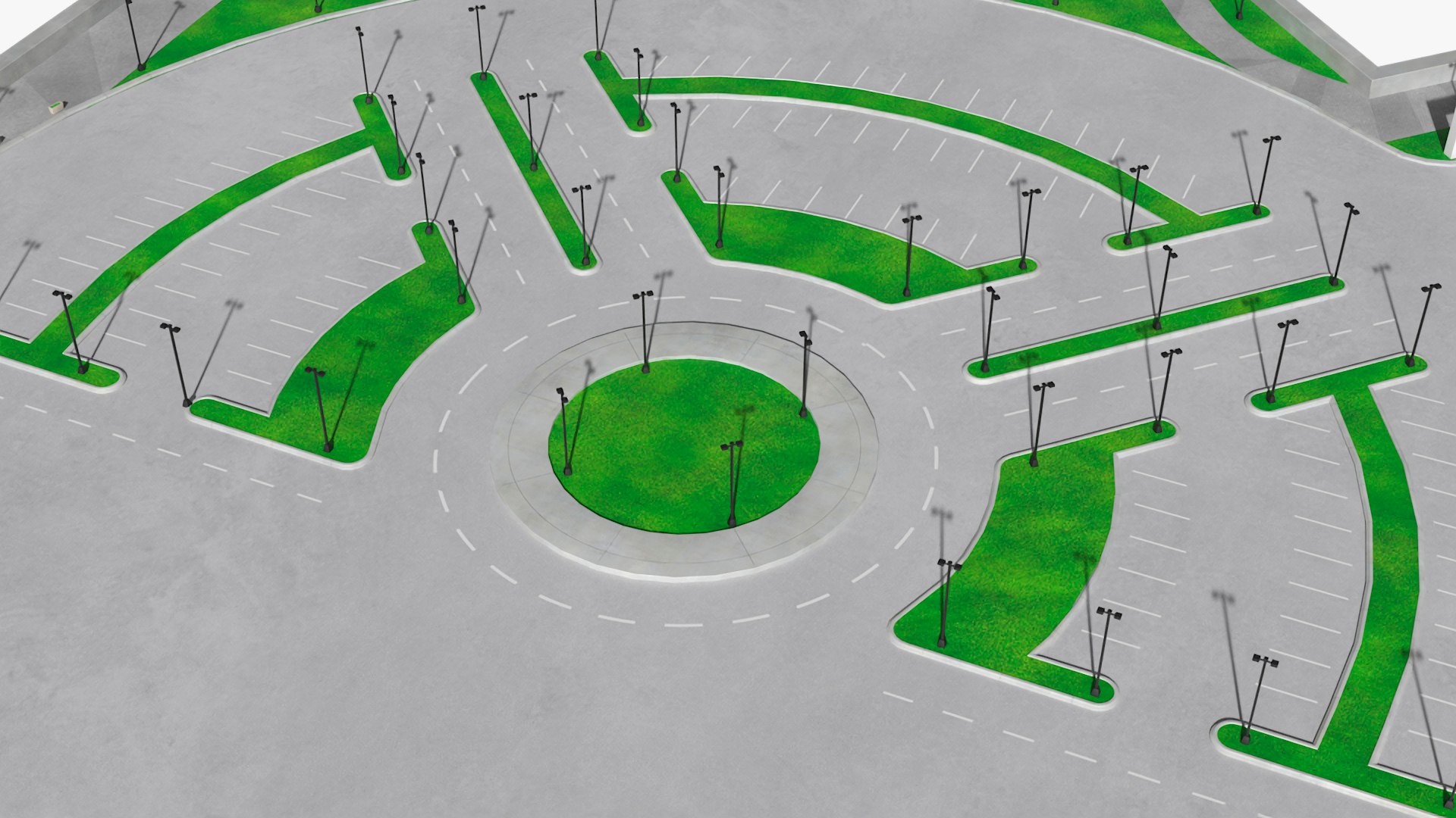 3D Modern Urban Landscape Plan - TurboSquid 2384582