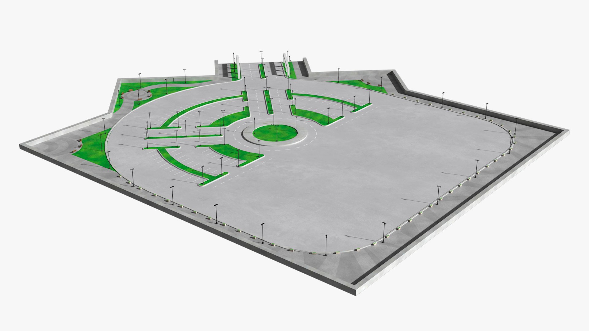 3D Modern Urban Landscape Plan - TurboSquid 2384582