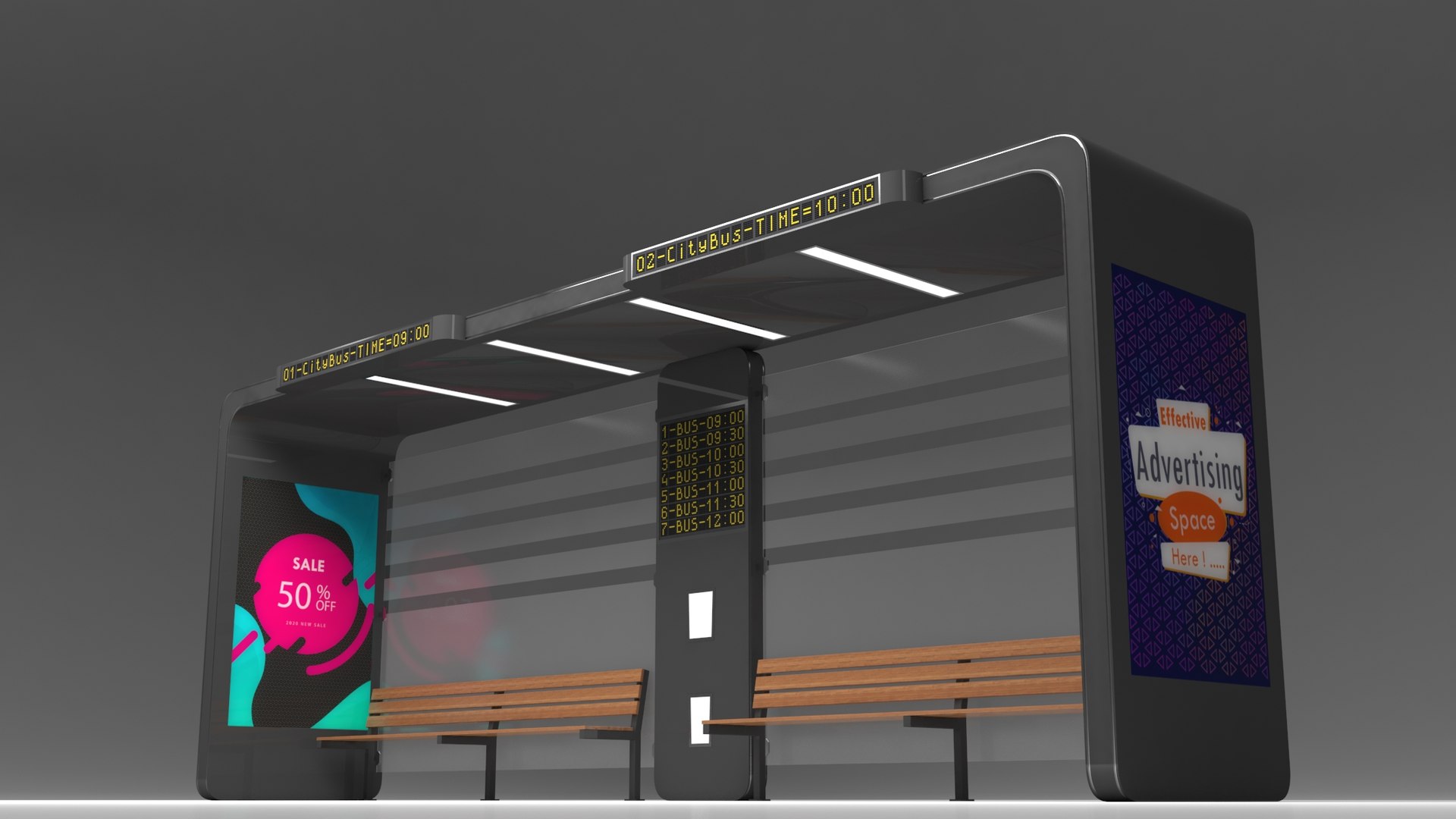 3D bus stop passenger model - TurboSquid 1589746