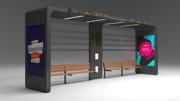 3D bus stop passenger model - TurboSquid 1589746