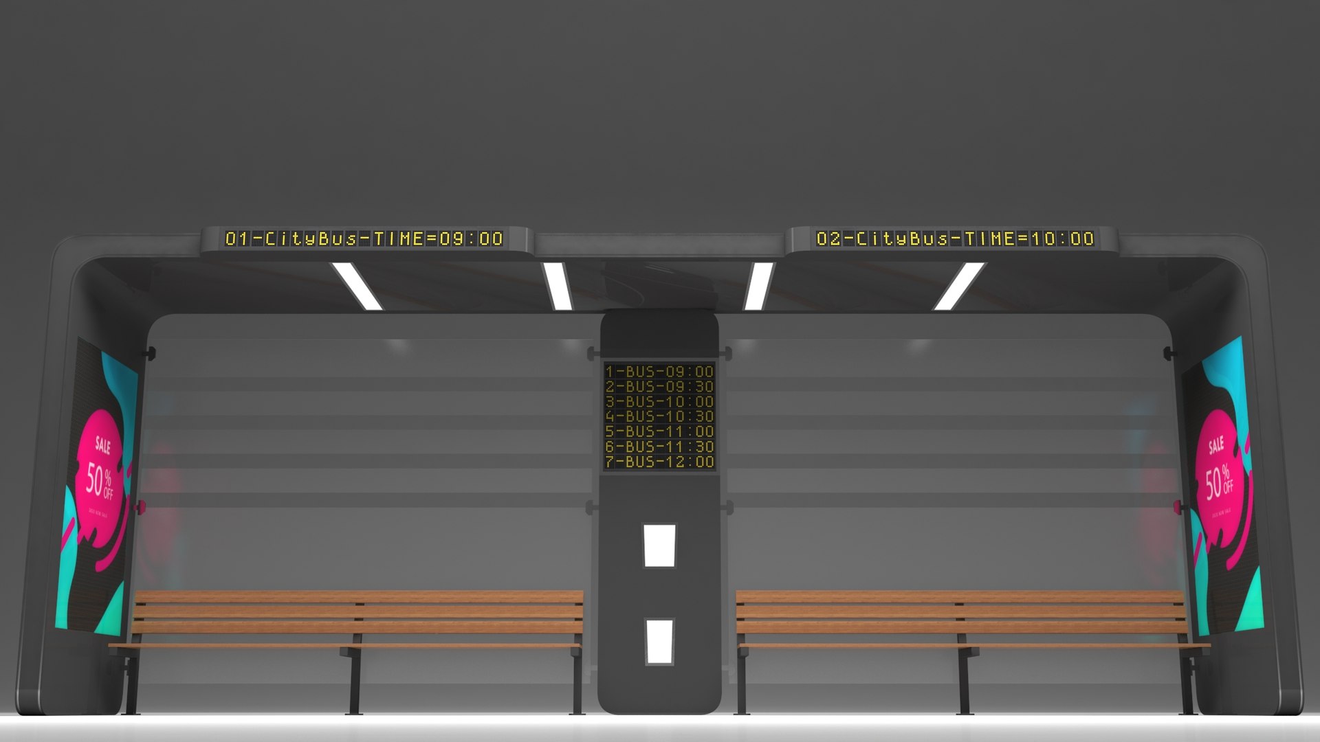 3D bus stop passenger model - TurboSquid 1589746