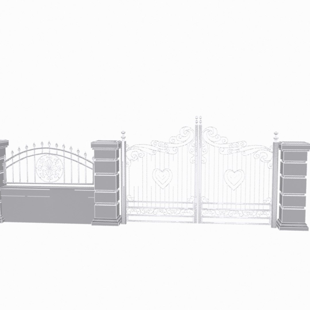 3ds wrought iron gate