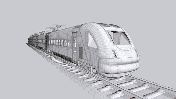 modelo 3d Tren interurbano europeo moderno - TurboSquid 1811231