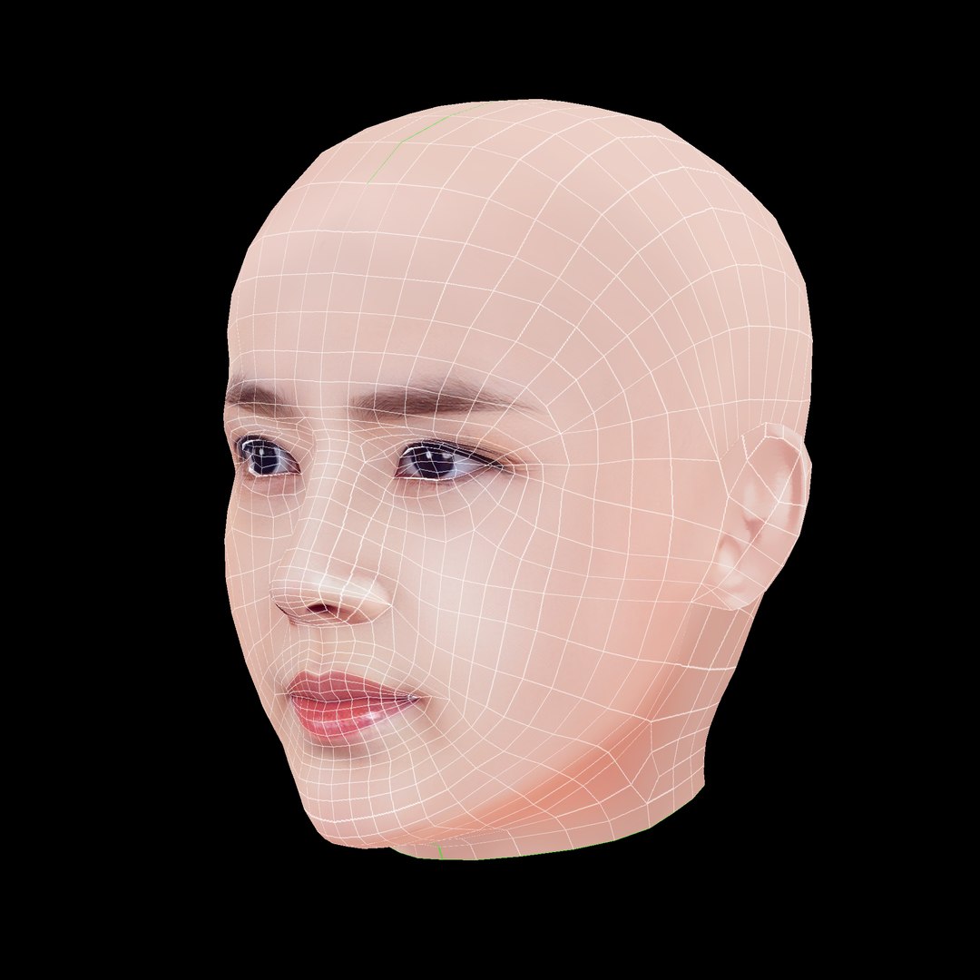 3D Son Ye-jin Head - Low Poly Head For Game - No Hair - TurboSquid 2199746