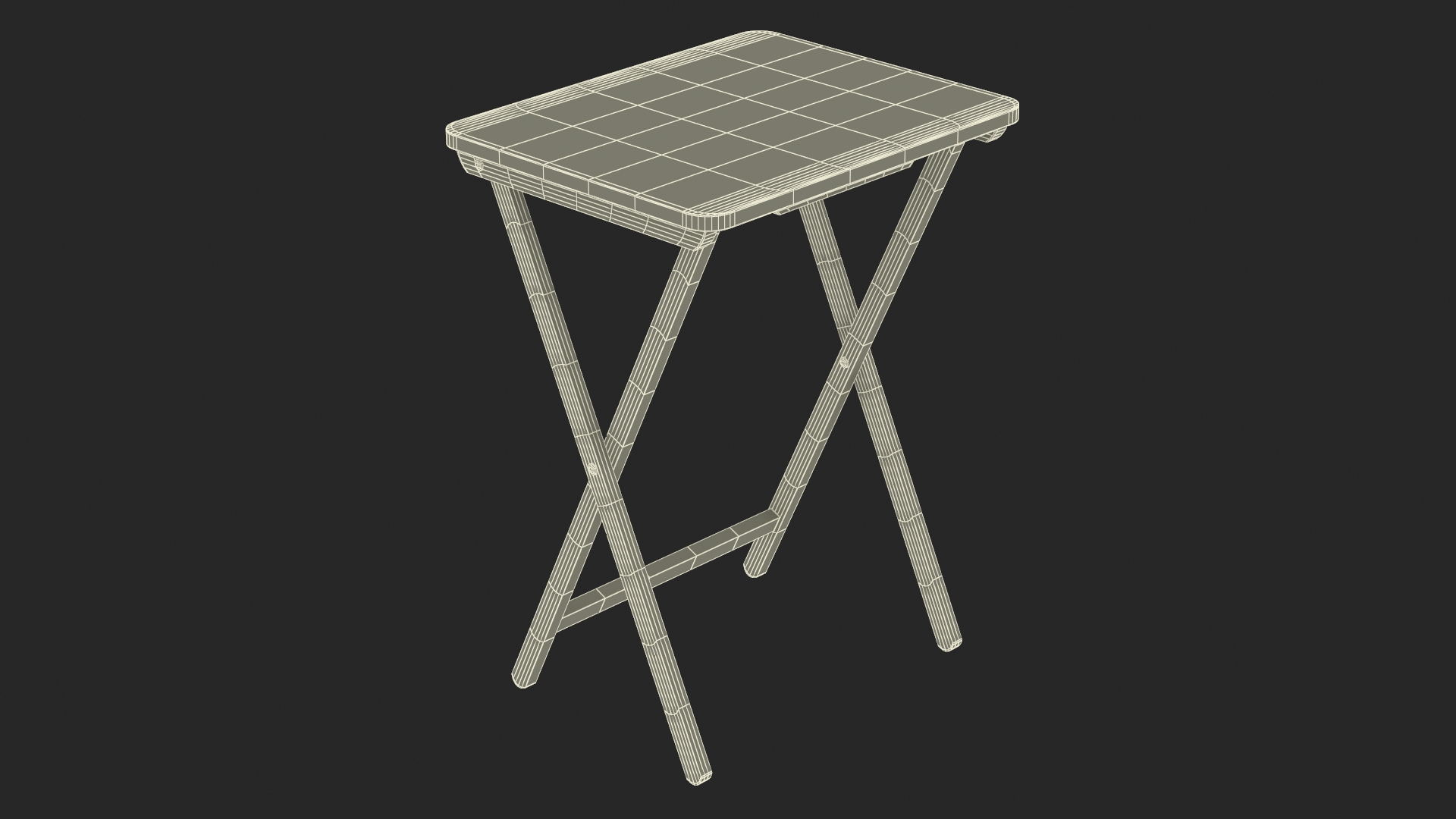 3D Wooden Folding Table - TurboSquid 2199204