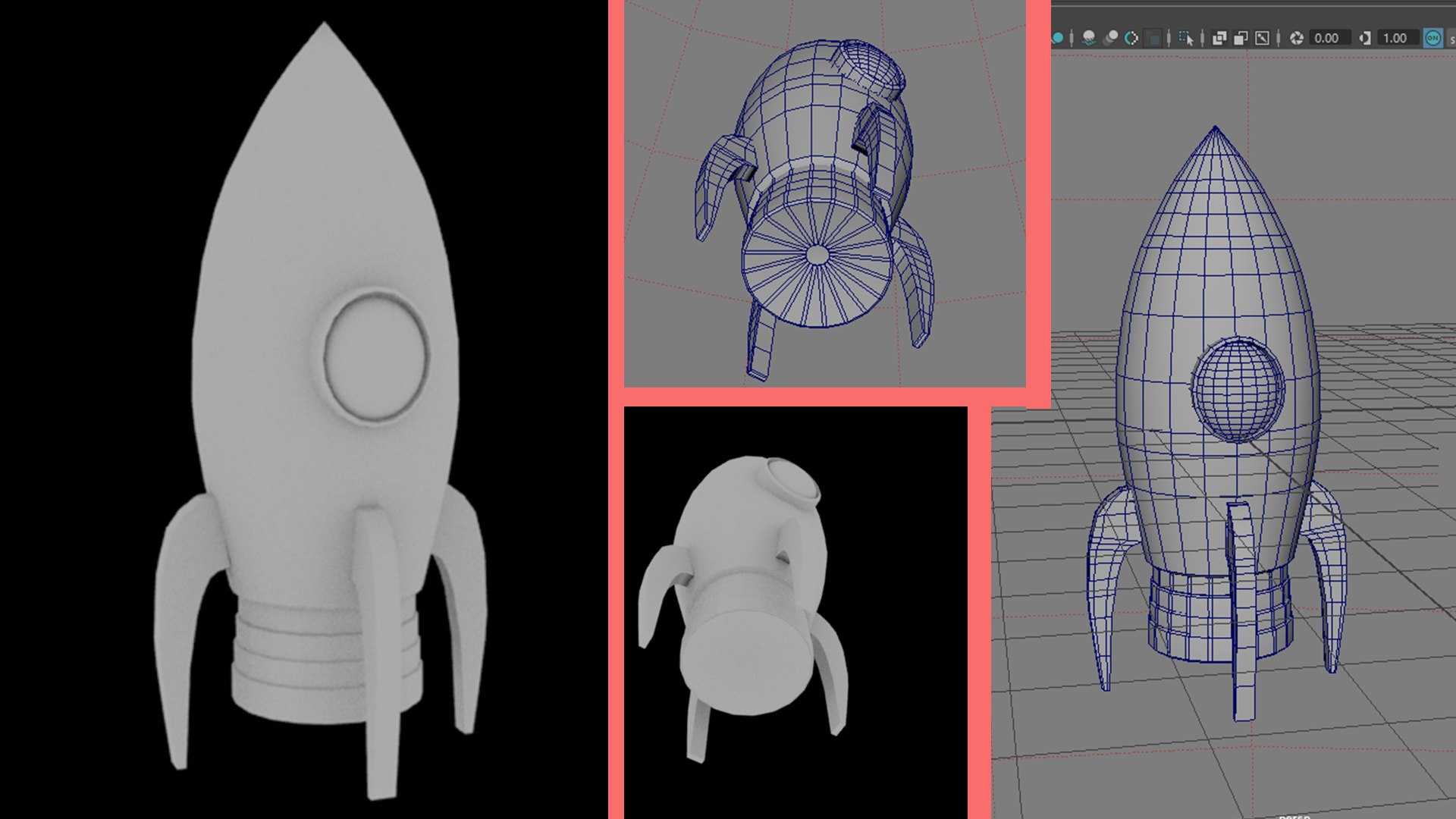 3D Model Cartoon Rocket - TurboSquid 1659936