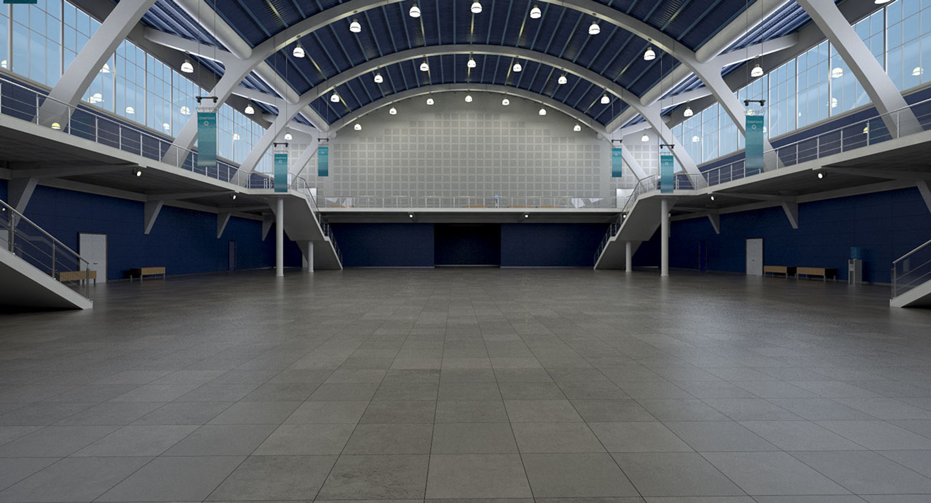 3D exhibition hall - TurboSquid 1193141