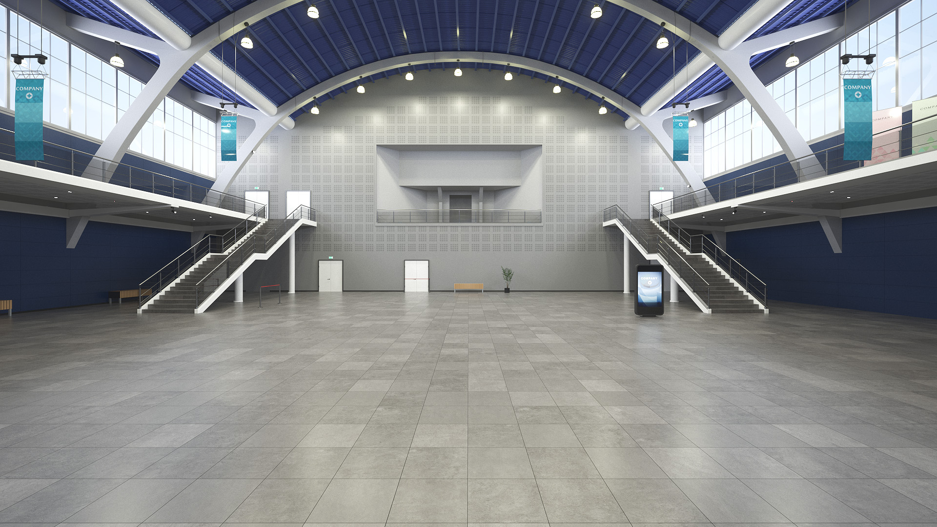 3D Exhibition Hall - TurboSquid 1193141