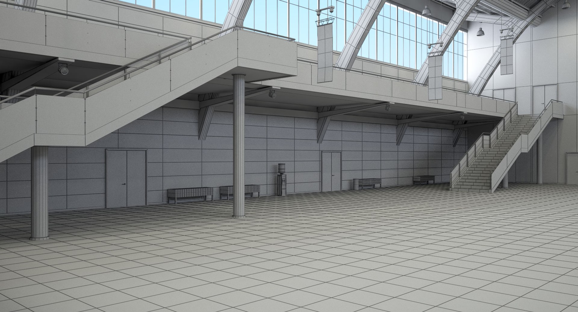 3D exhibition hall - TurboSquid 1193141