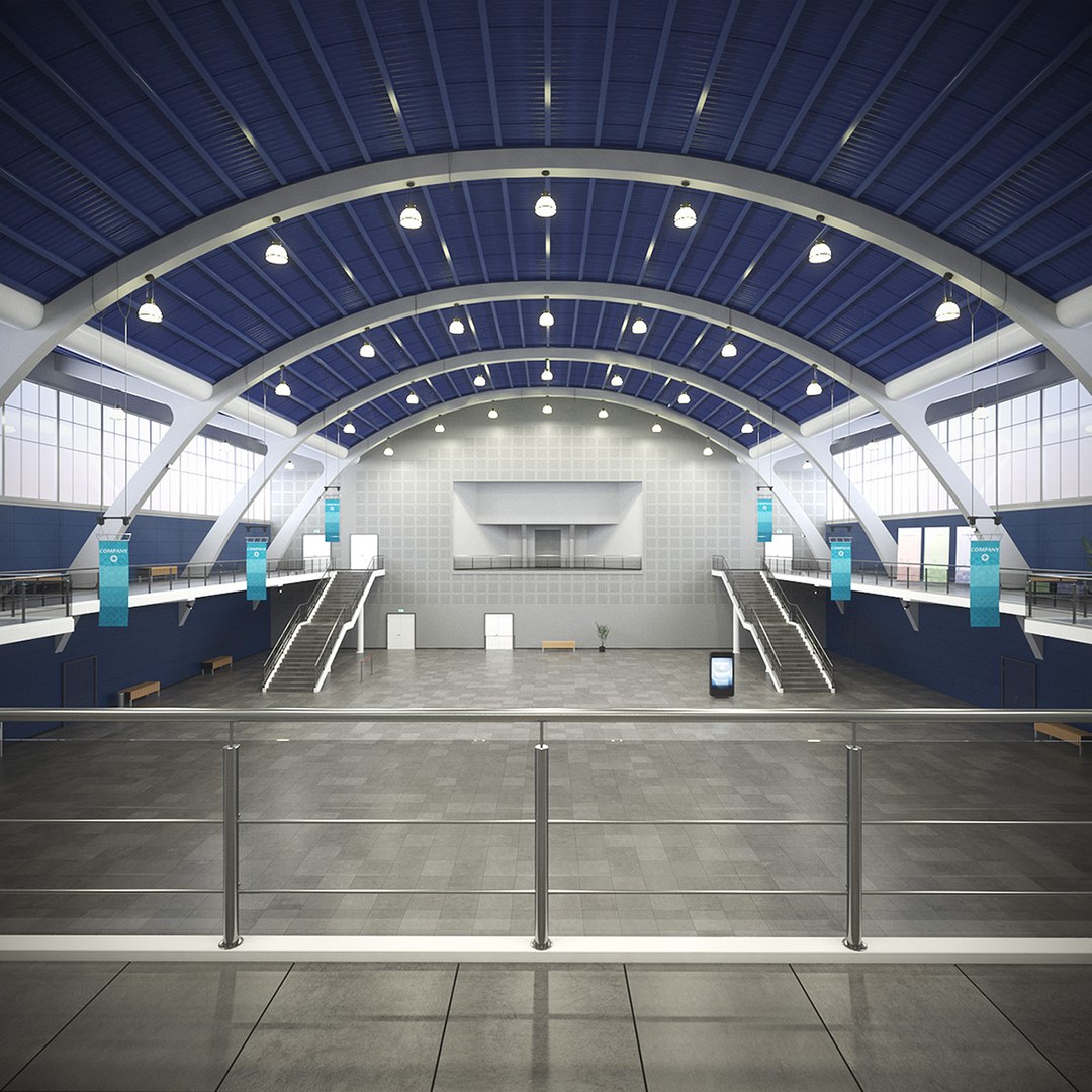 3D Exhibition Hall - TurboSquid 1193141