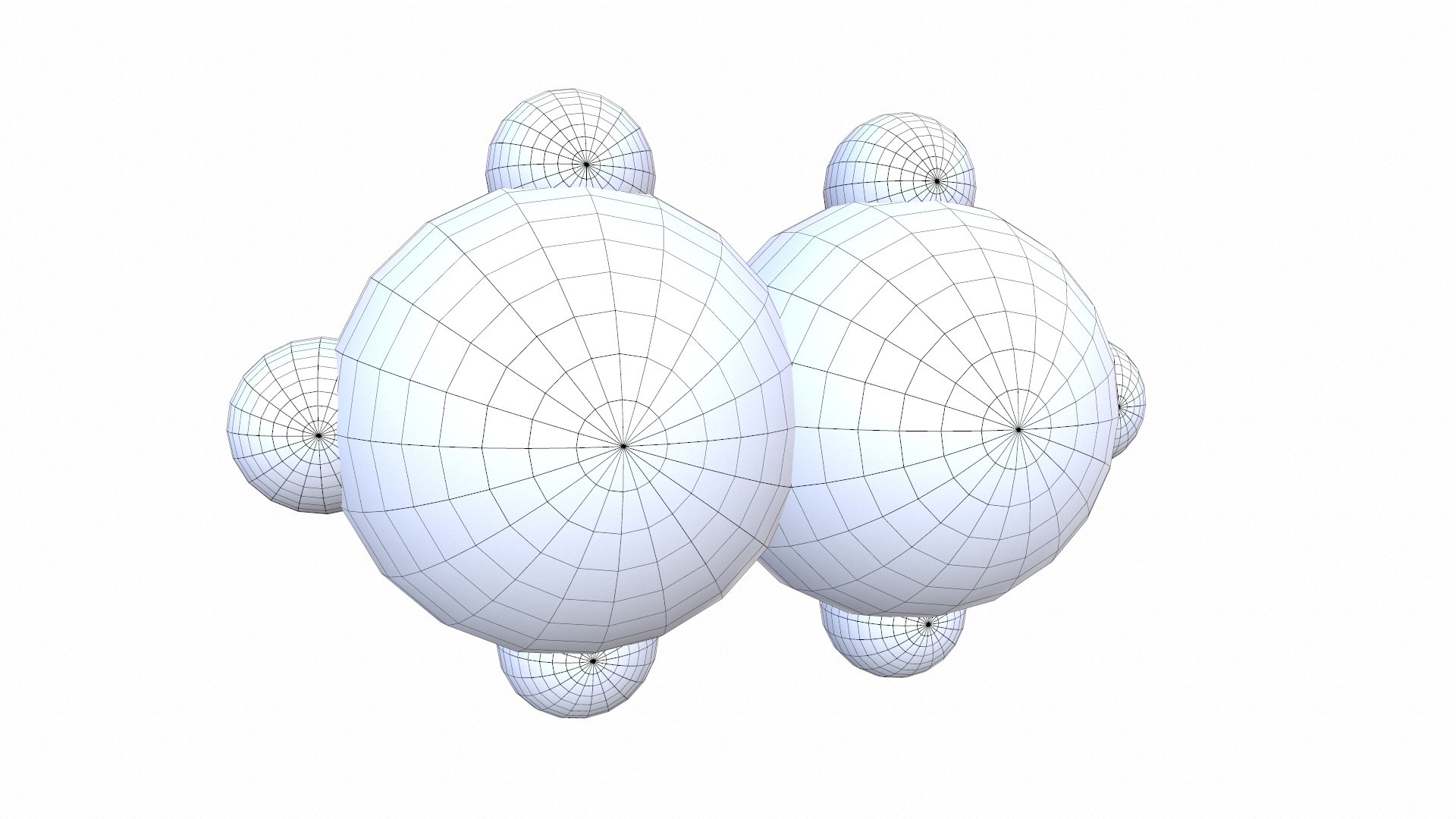 3D Model Electron Dot Structure Of Ethane - TurboSquid 2355201