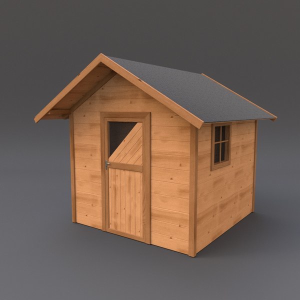 wooden shed 3d model