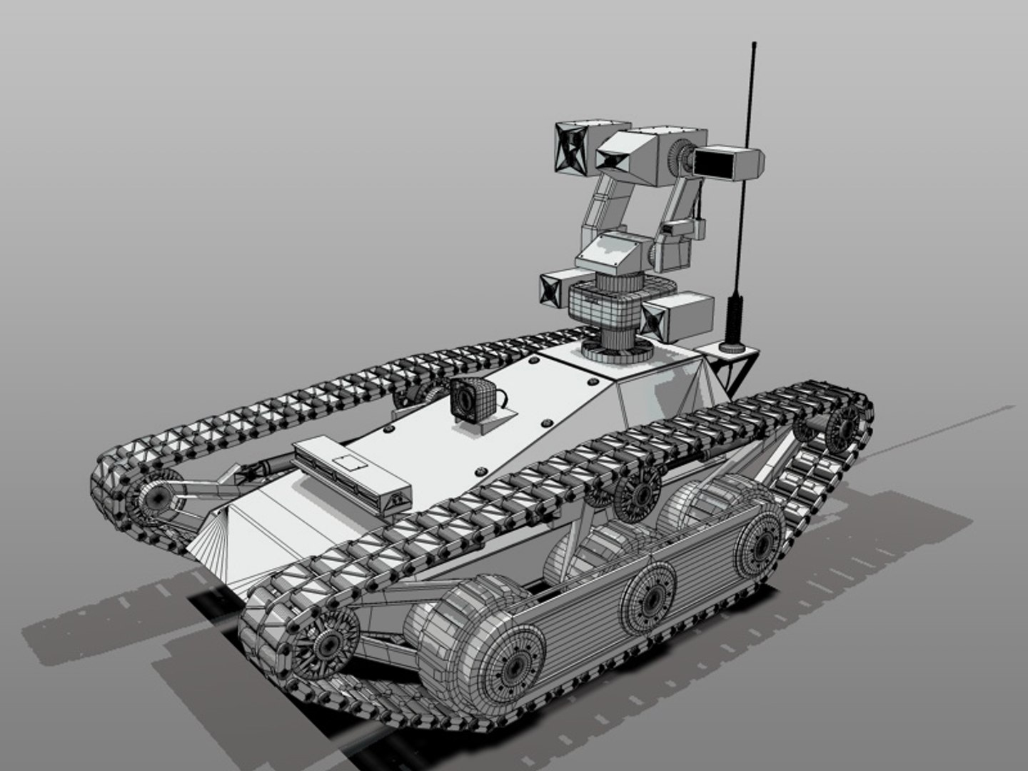 Armed Autonomous Remote Rover 3d Model