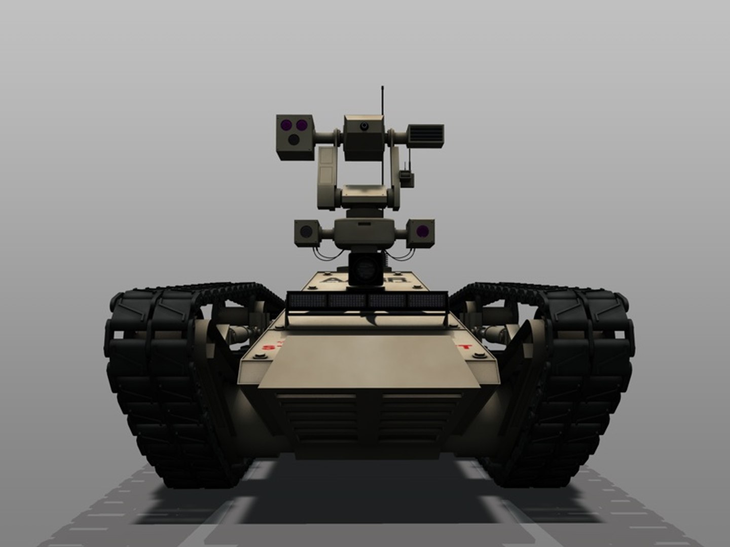 Armed Autonomous Remote Rover 3d Model