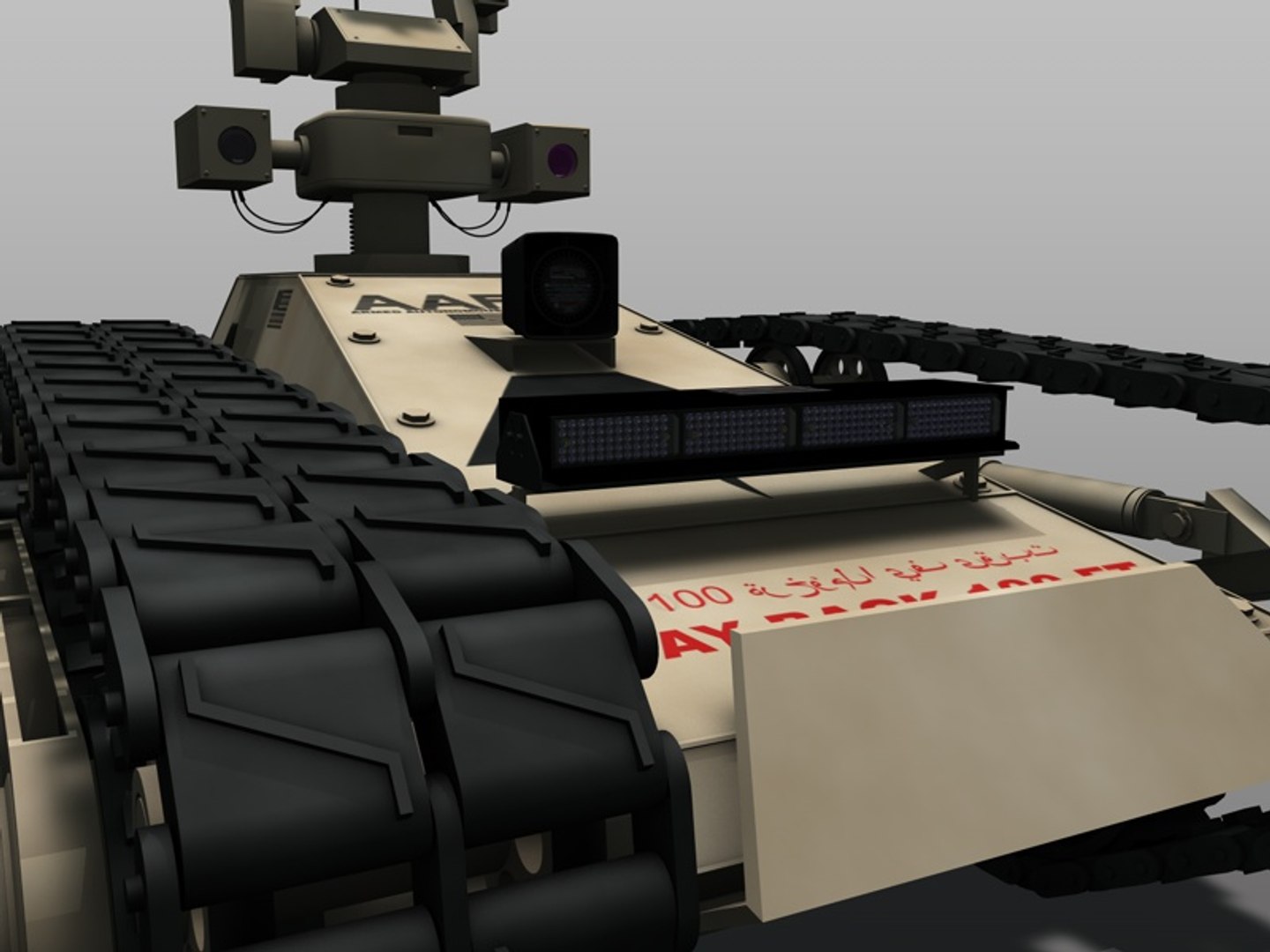 Armed Autonomous Remote Rover 3d Model