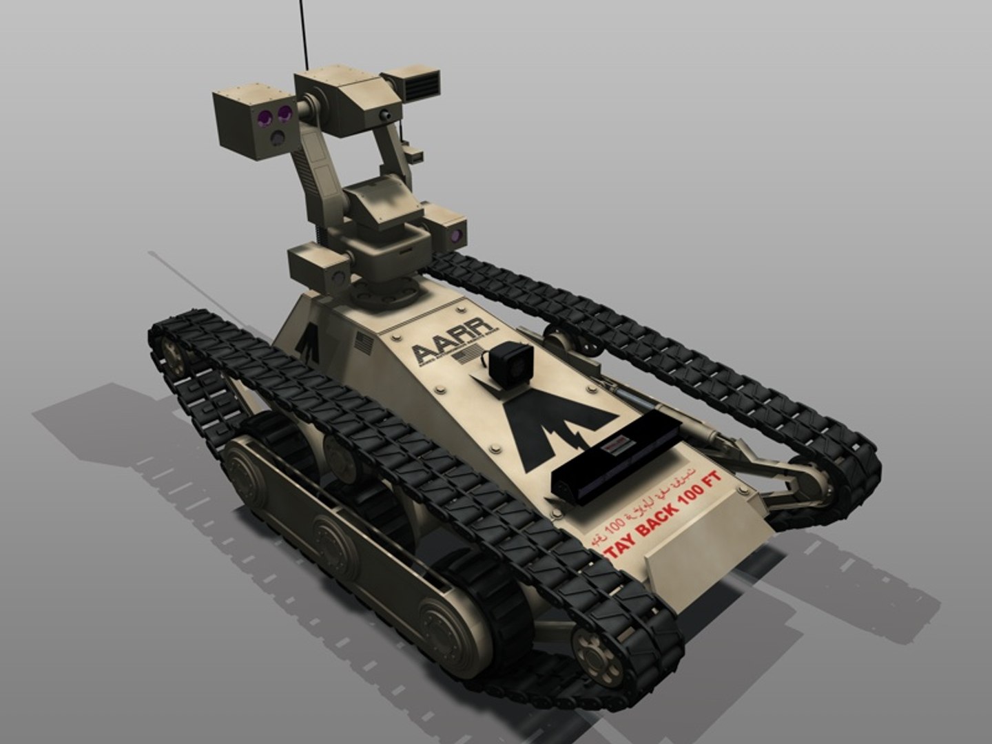 Armed Autonomous Remote Rover 3d Model