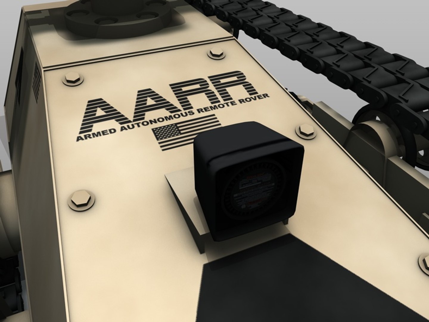 Armed Autonomous Remote Rover 3d Model