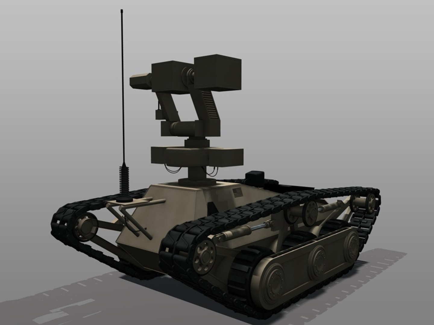 Armed Autonomous Remote Rover 3d Model