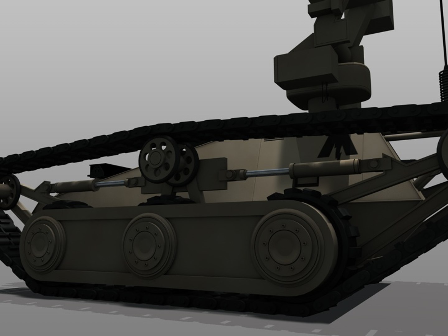Armed Autonomous Remote Rover 3d Model