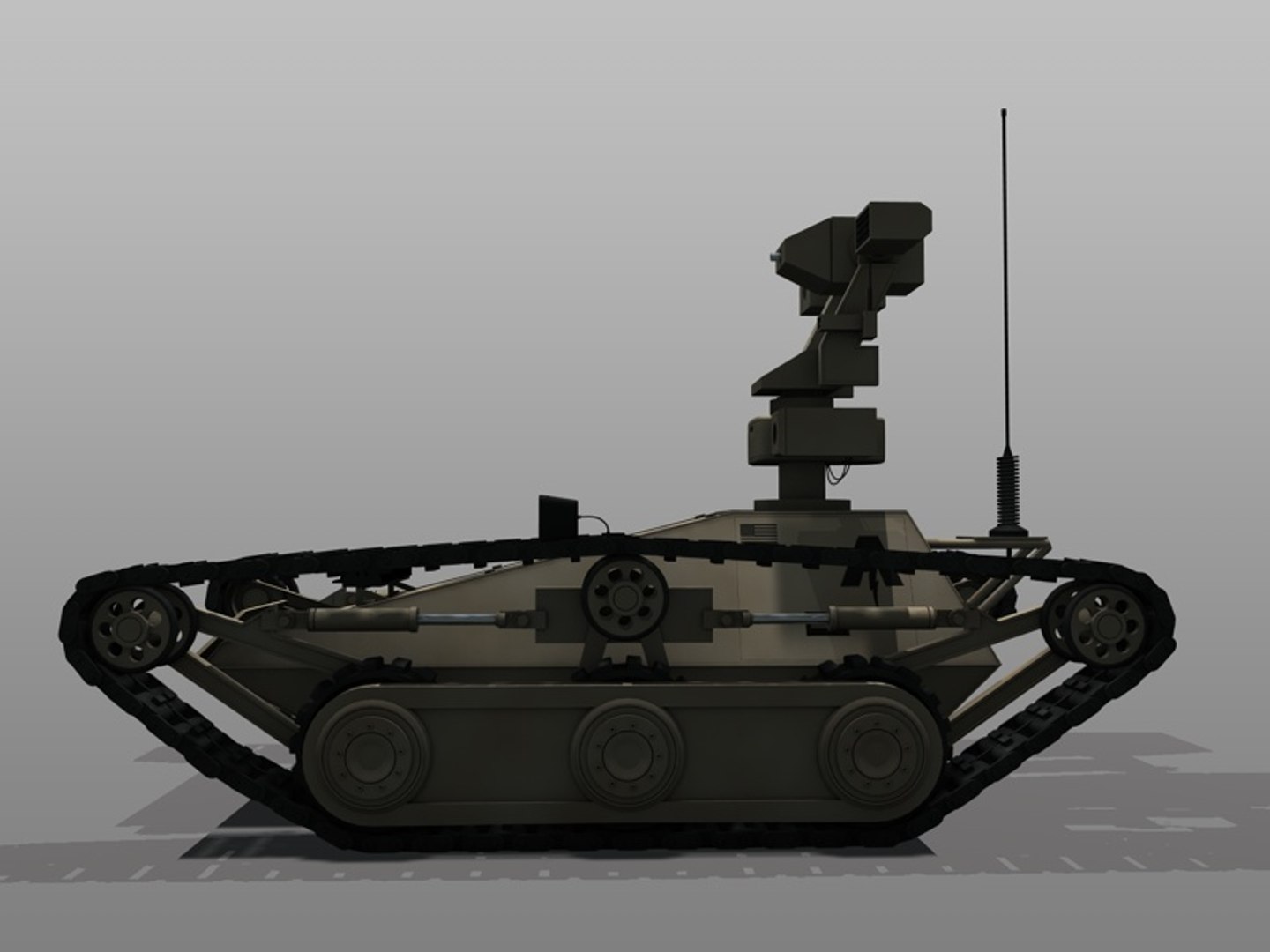 Armed Autonomous Remote Rover 3d Model