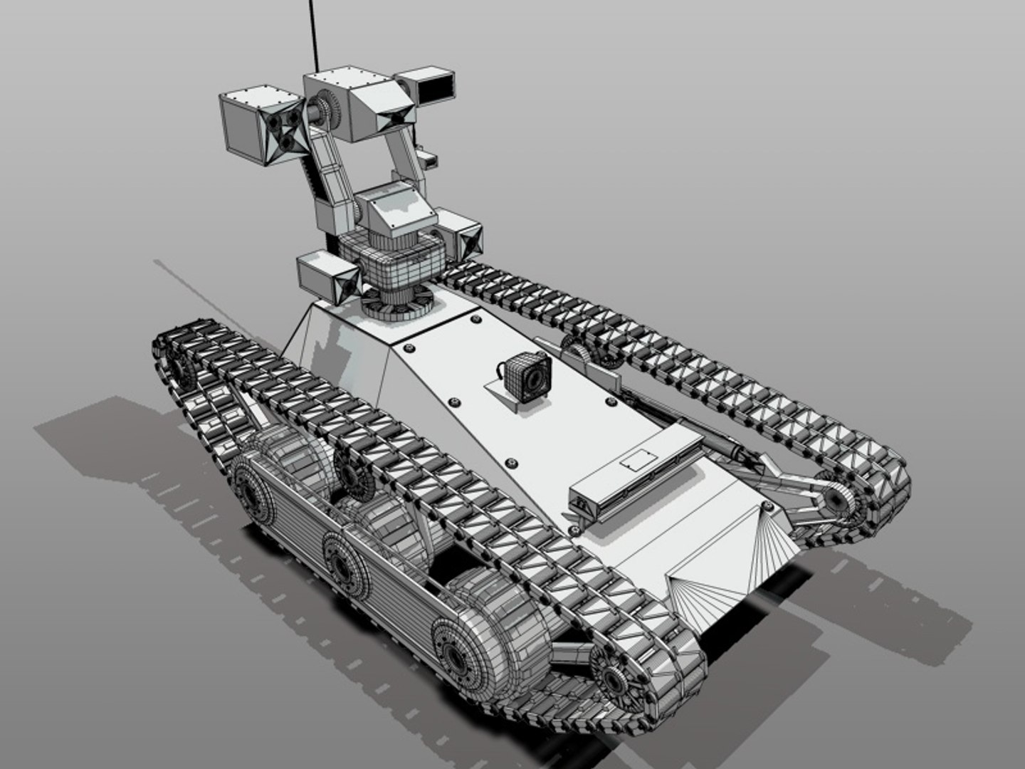 Armed Autonomous Remote Rover 3d Model