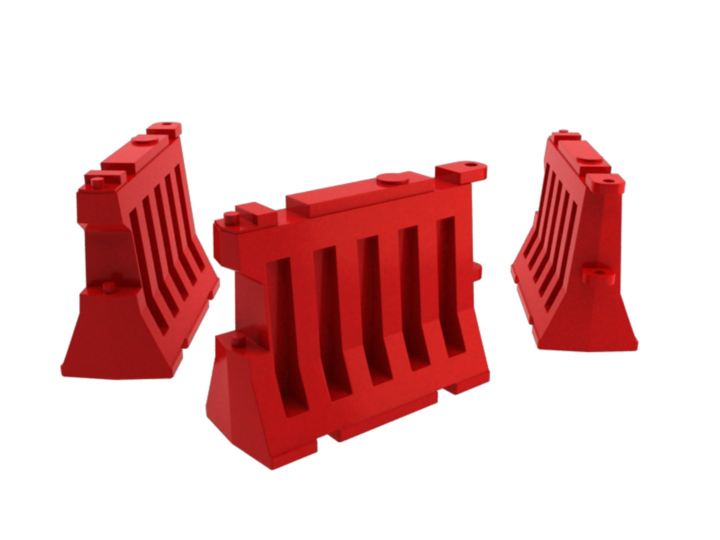 3d Modular Racing Track Barrier Model