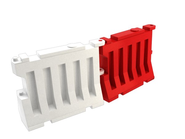 3d modular racing track barrier model