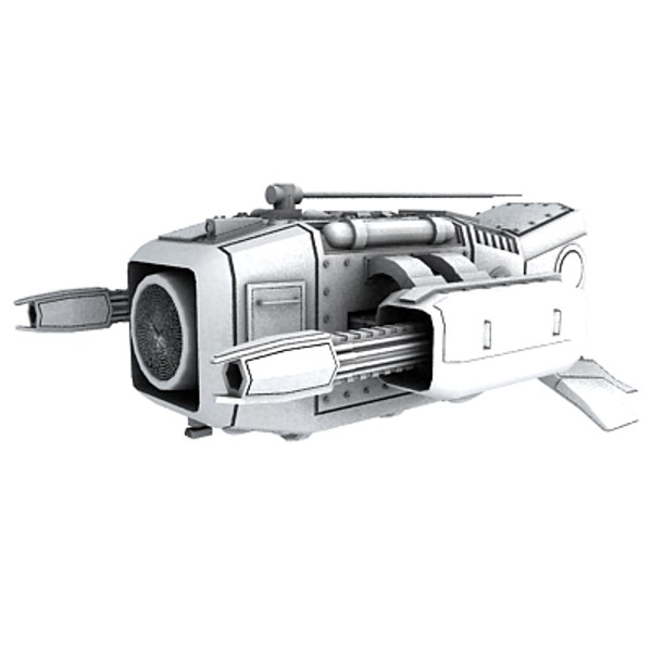 medium sentry drone 3d model