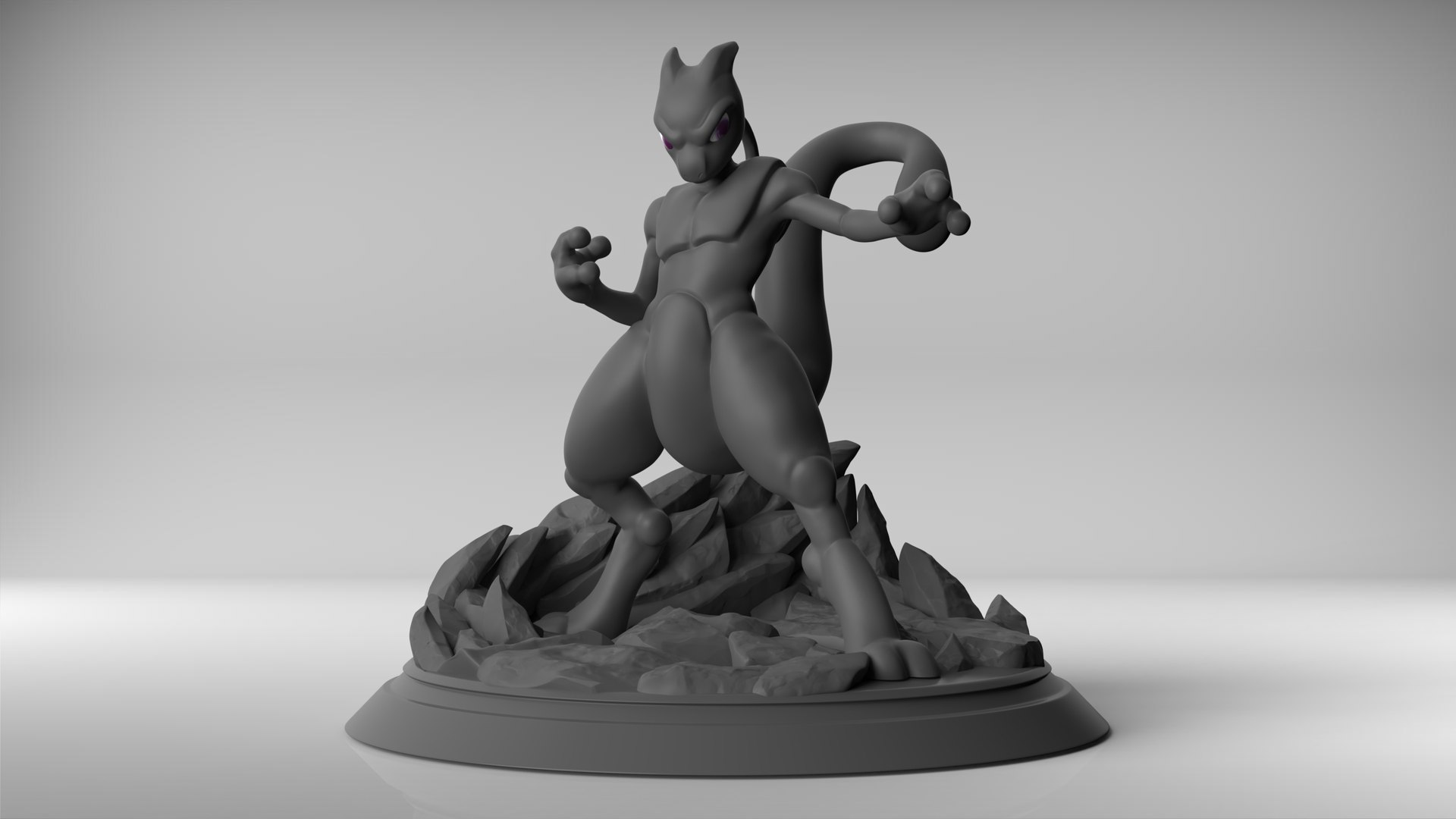 3D Mewtwo Collectible For 3D Print Model - TurboSquid 2326000