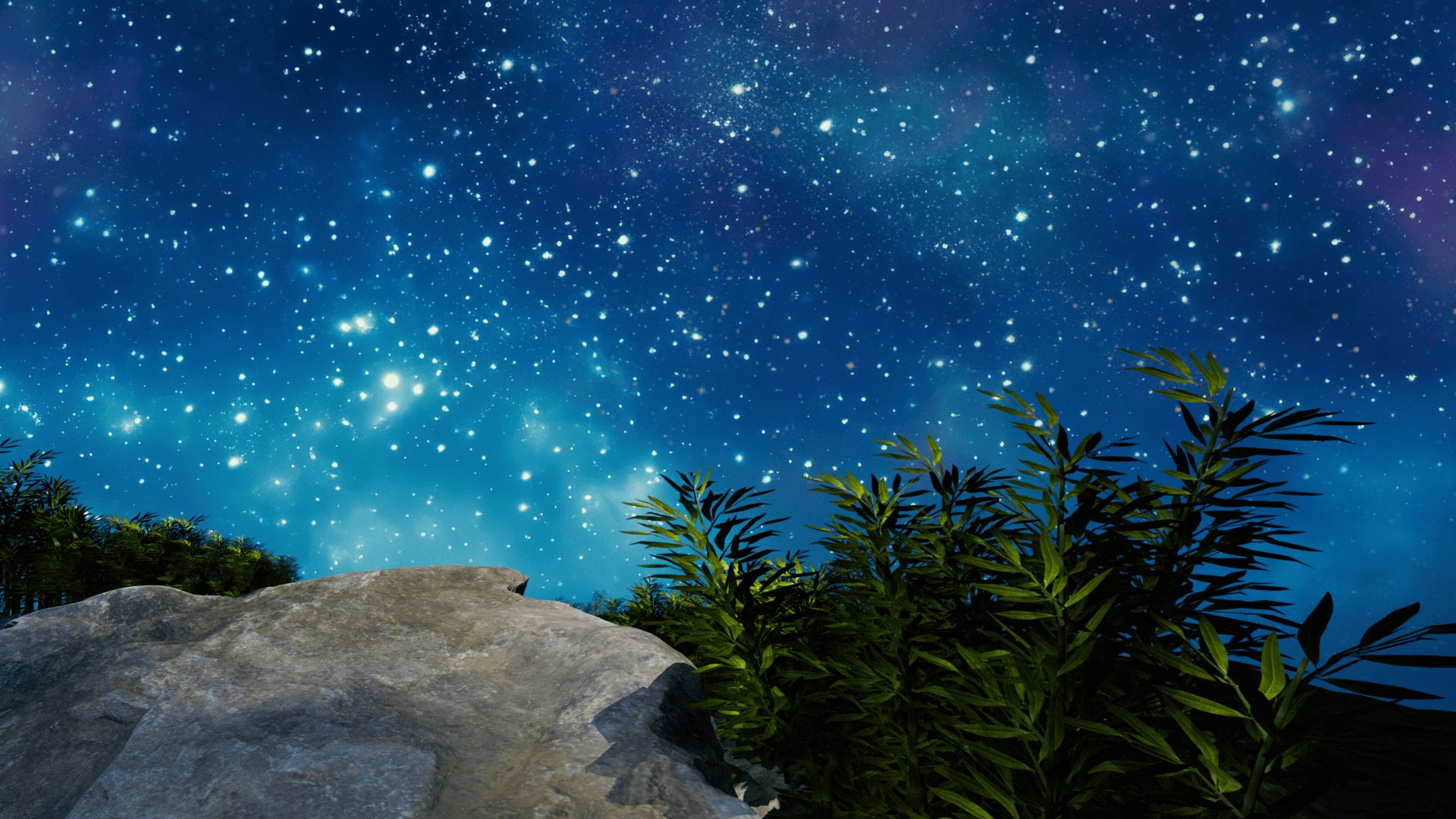 Rocky Mountain Cliff With Starry Night Sky Model - TurboSquid 2323979