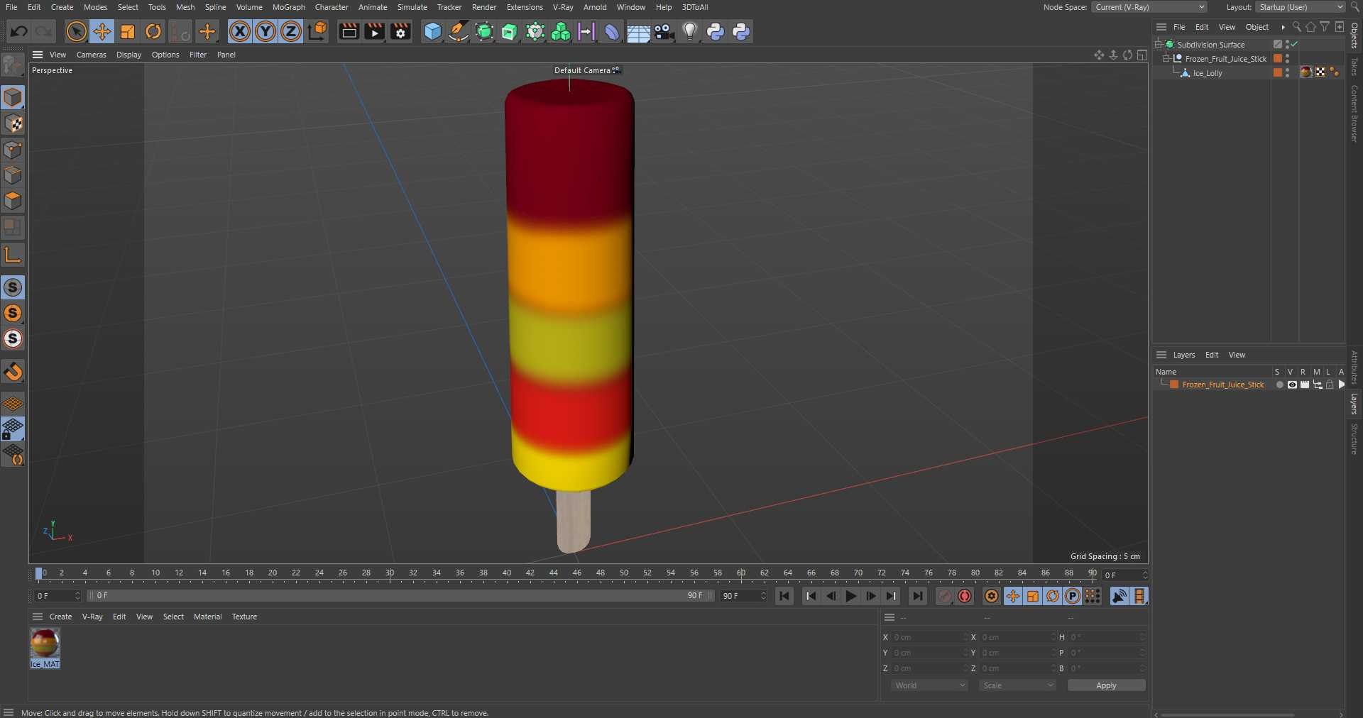 3D Frozen Fruit Juice Stick - TurboSquid 2418864