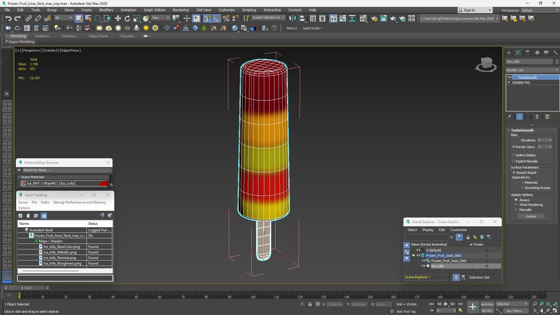 3D Frozen Fruit Juice Stick - TurboSquid 2418864