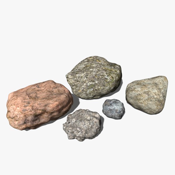 assorted rocks 3d model