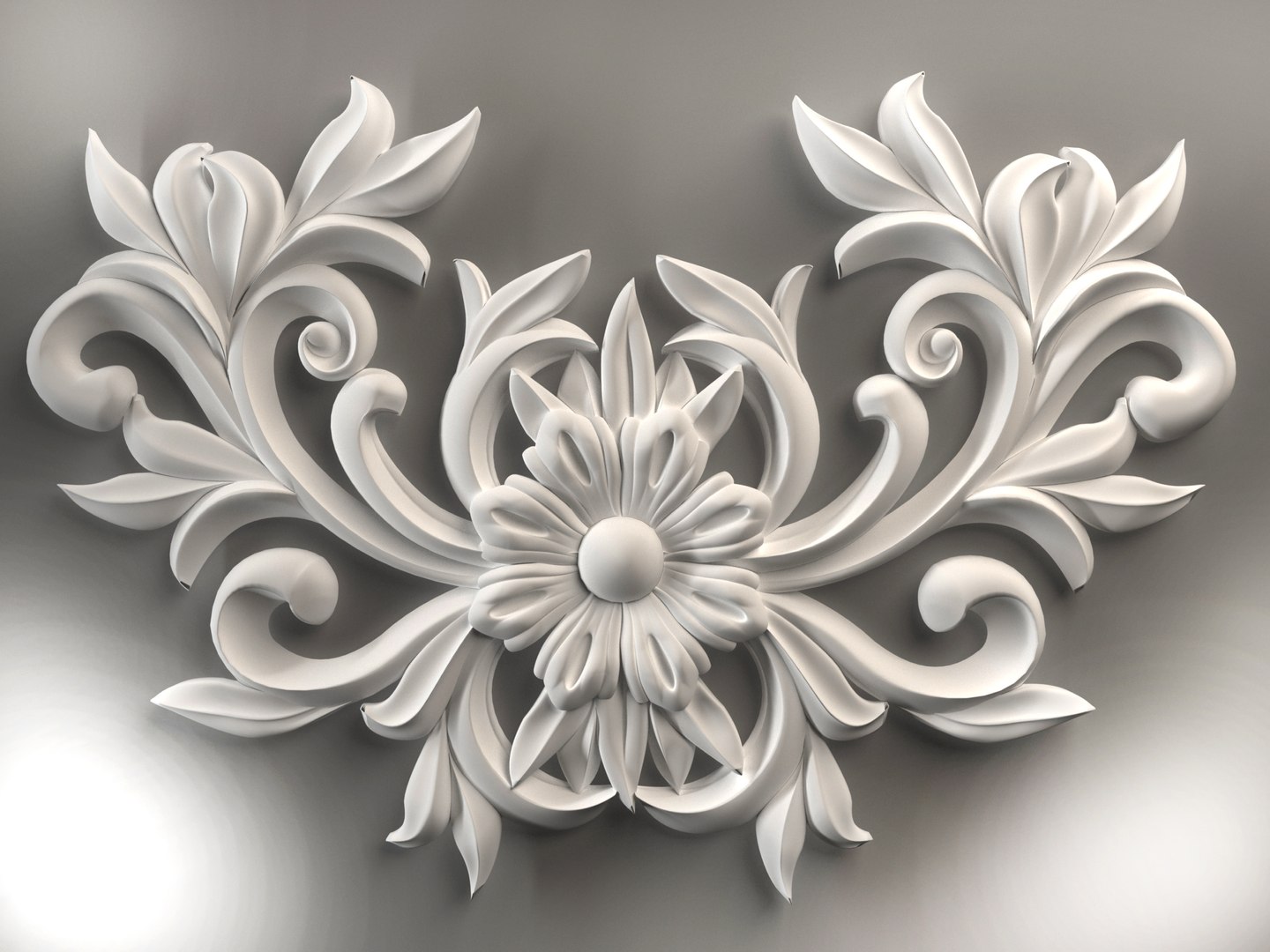 Wall Decor Flowers With Leaves For Milling CNC Machines 3D Model ...