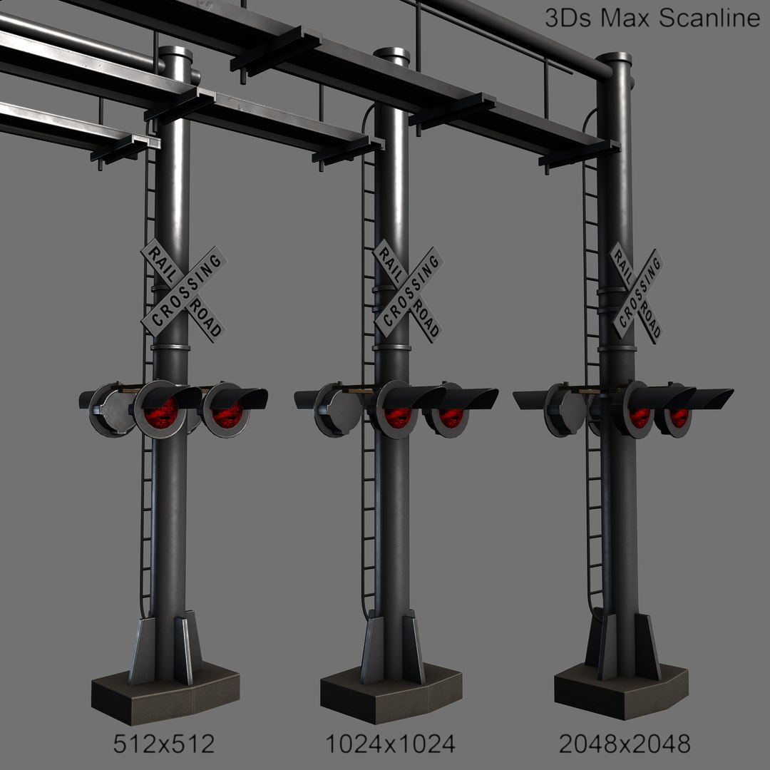 3d Railroad Crossing Signal