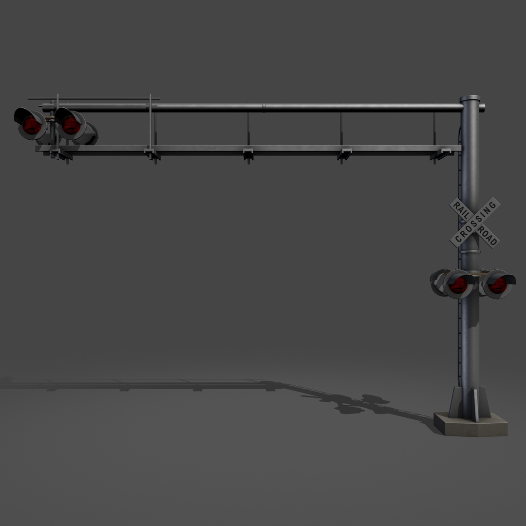 3d Railroad Crossing Signal